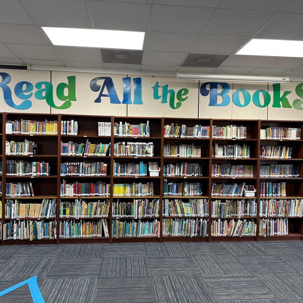 Large Read All the Books Rainbow Library Sign - Etsy