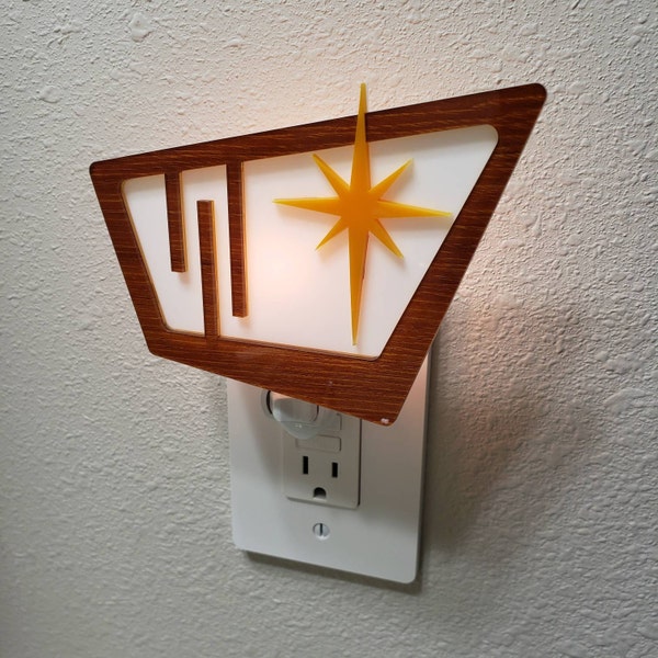 Mid Century Modern "starlite" Night Light | Retro Decor | Atomic Era ...