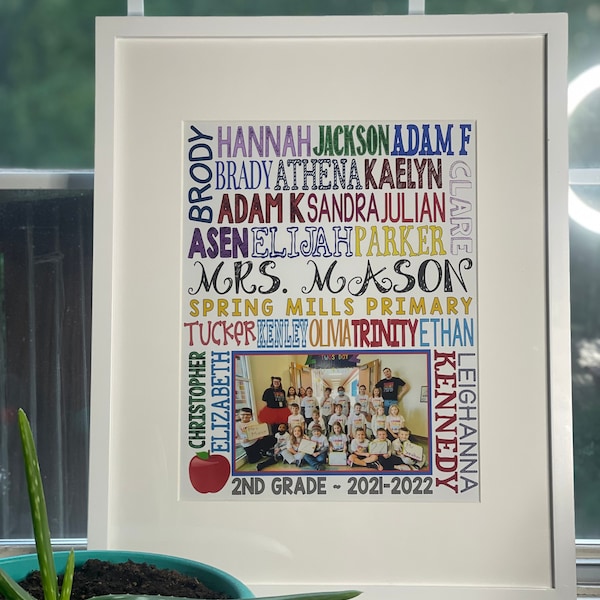 TEACHER APPRECIATION GIFT for Teacher ~ Class Photo Gift ~ End of Year ...
