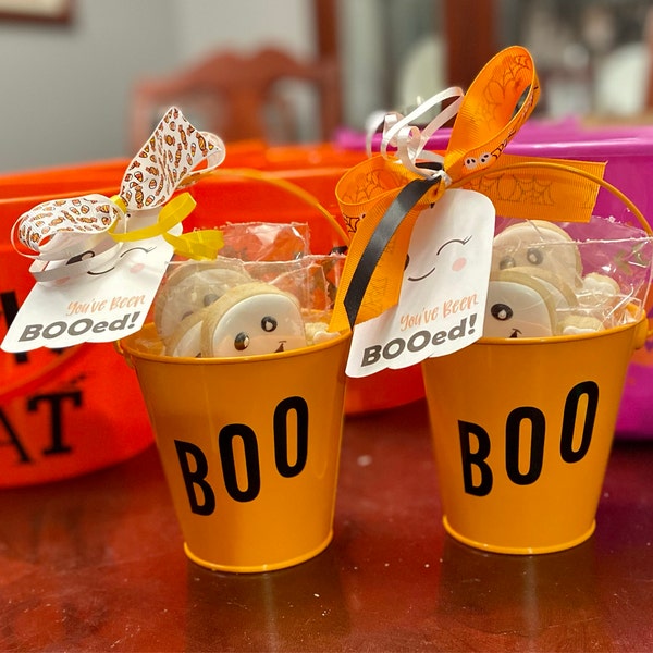 PRINTABLE You've Been Booed! Happy Halloween! Cute Ghost Gift Tag ...