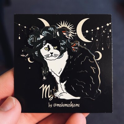 Meowdusa cat Medusa Mythology Hard Enamel Pin - Etsy