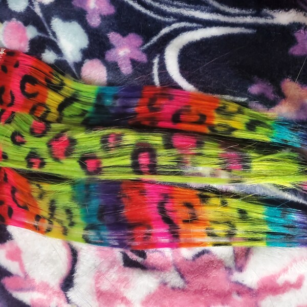 Br00tal Neon Green Racoon Tail Coontails Human Hair Scene Kids Emo ...