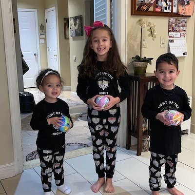 Hanukkah Unisex Pajamas// Chanukah Pjs// Menorah Pajamas// Jewish Kids ...