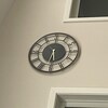 Mid Century Modern Wall Clock, Metal With Wooden Wall Clock, Oversize ...