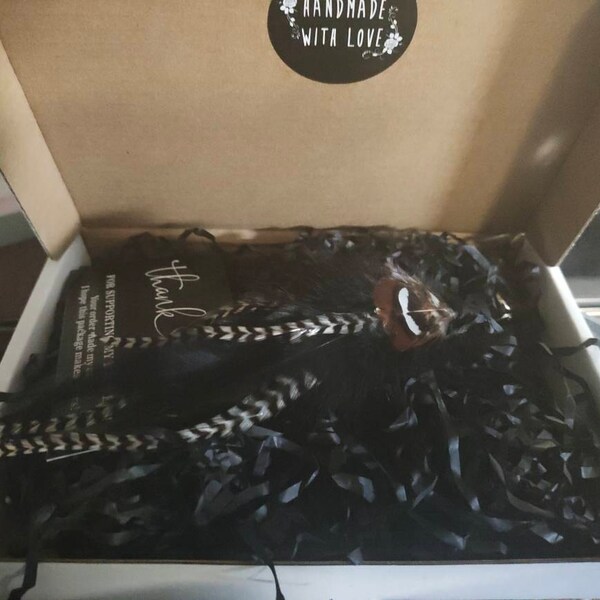 Rooster and Pheasant Feather Credit Card Clip With Skulls Bead Accents ...