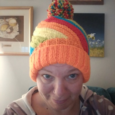 Rainbow Pastel Bobble Hats - Etsy