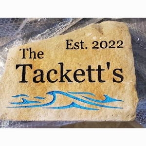 Large Custom Engraved Address Stone - Etsy