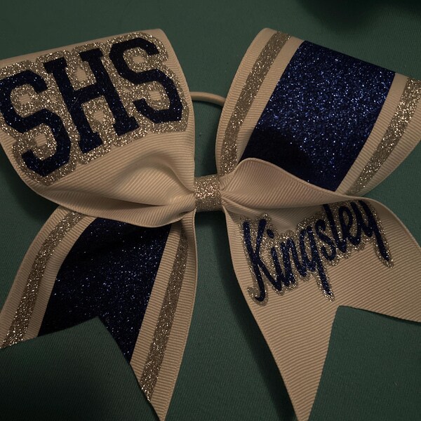 The ULTIMATE Custom Glitter Monogrammed Cheer Bow - Etsy