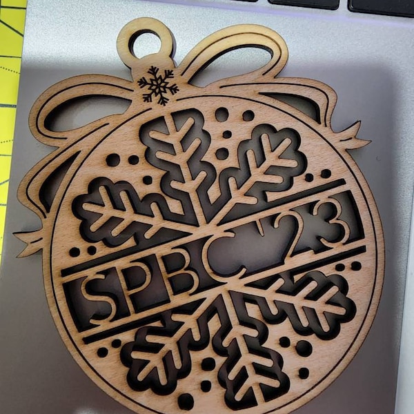 Christmas Ornament With Editable Files. Personalizable Three Designs ...