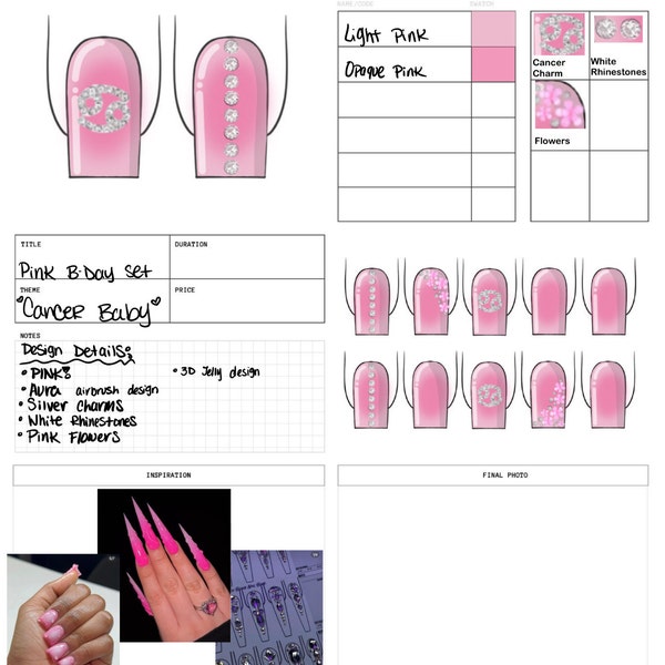 Nail Art Planner Toe Nail Templates, Procreate & Goodnotes Templates - Etsy