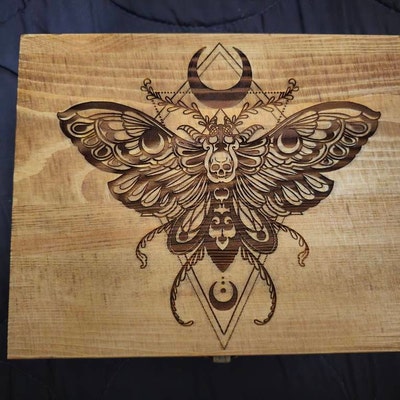 Death Moth Stash Box/death Moth Tarot Card Crystal Box/death Moth ...