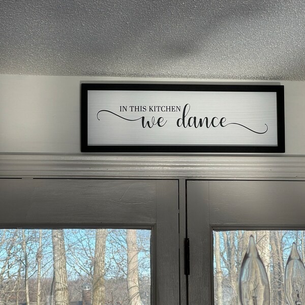 In This Kitchen We Dance Sign Plaque, FARMHOUSE HOME DECOR, Preppy Room ...