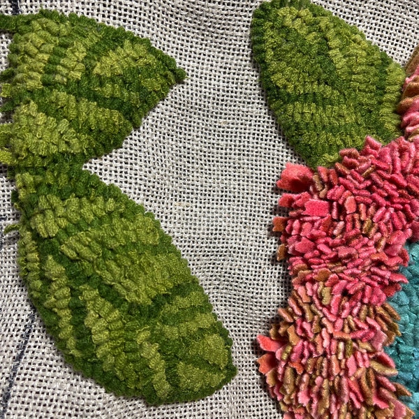 Flower Power Vermont Folk Rugs Rug Hooking Pattern on Linen - Etsy