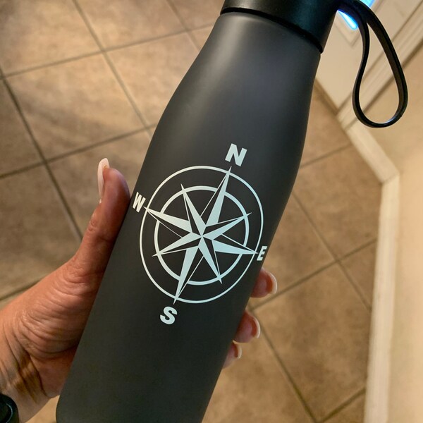 Nautical Compass Decal - Compass Vinyl Decal - Car Decal - Tumbler ...