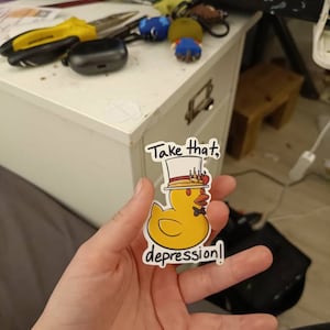 Small Lucifer Duckie Handmade Sticker 2 Variations 1.5x2.27 & 1.8x2.8 ...