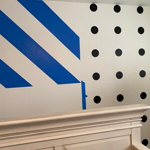 Grey / Navy Blue Vinyl Polka Dot Wall Decals Circles Stickers | Etsy