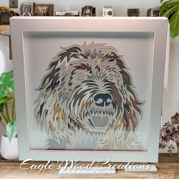 Cockapoo 3D Layer SVG/ Colorful Dog 3D Mandala/ 3D Dog Shadow Box ...