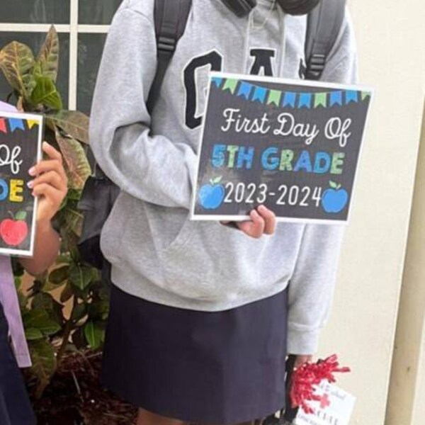 First Day of Fifth Grade Sign, First Day of School Sign, Fifth Grade ...