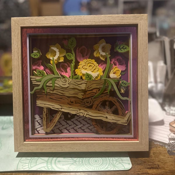 3D Lilac Branch Flowers Shadow Box SVG, 3D Spring SVG, 3D Lilac Flowers ...