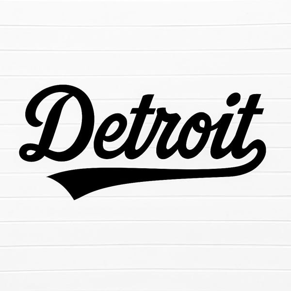 Detroit Retro Collegiate Font SVG: Vintage Sports Logo (digital ...