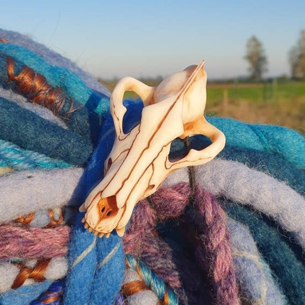 Crow Skull Bead for Dreadlocks Hair Braiding and Beard, Resin Replica ...