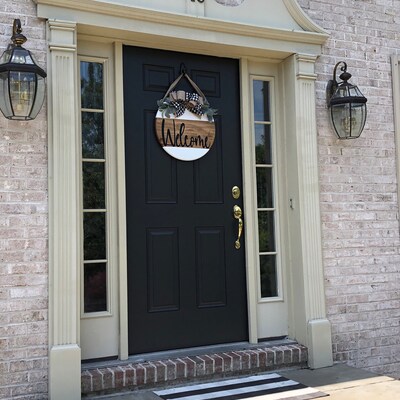 Front Door Sign Welcome Sign for Front Door 18 Round - Etsy