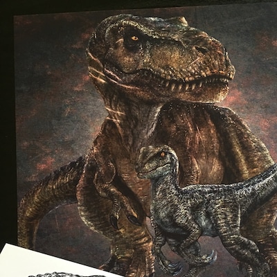 Blue Portrait Jurassic World Fallen Kingdom Poster - Etsy