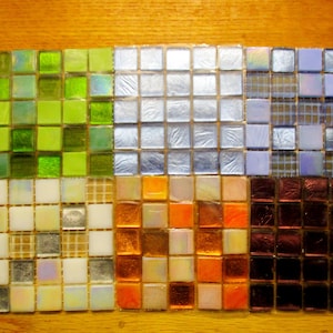 50 Square Glass Tiles Square Glass Mosaic Tiles Square - Etsy