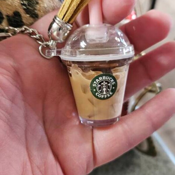 Mini Coffee Keychain //inspired Drink Keychain// Pink Drink Key Chain ...