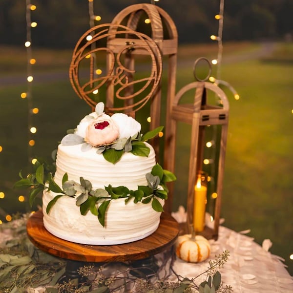 Floral Peony & Lambs Ear Cake Topper , Centerpiece Set | Wedding Cake ...