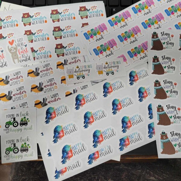 Recycled Packaging Stickers, Reused Materials Stickers, Eco Friendly ...