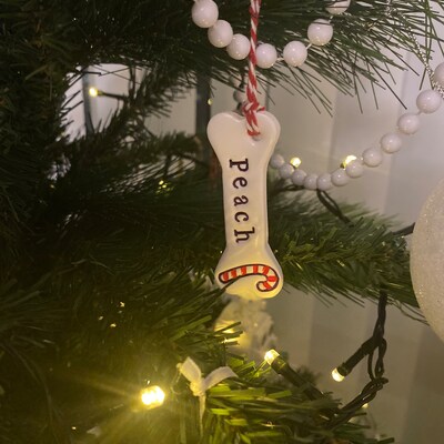 Dog Bone Personalised Clay Decorations Pets, Personalised, Handmade ...