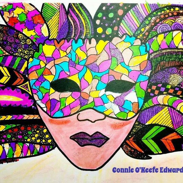 Scarecrow Zentangle Drawing Coloring Page to Print Download Spooky Fear ...