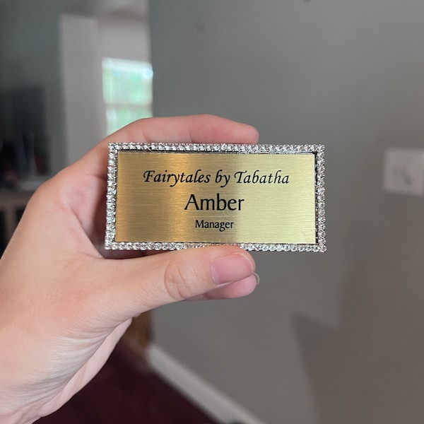 Wearable Magnetic Rhinestone Bling Name Tags. With Your Logo and Names ...