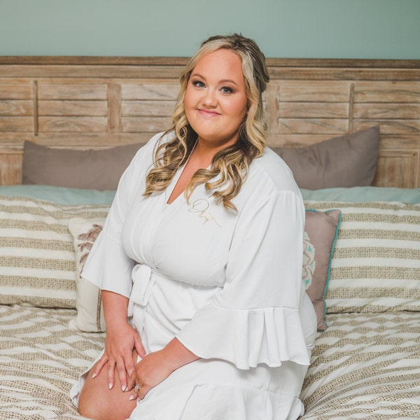Plus Size 2XL 3XL 4XL Bride Bridal Bridesmaid Robes, Bridesmaid Gifts ...