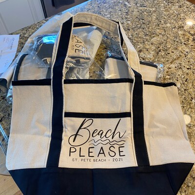 Custom Beach Tote, Customized Beach Tote Bag, Custom Beach Bag, Beach ...