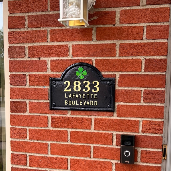 Handmade Colonial Address Sign, Cast Aluminum House Plaque - Etsy