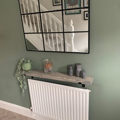 Rustic Radiator Shelf With Shelf Brackets - Etsy