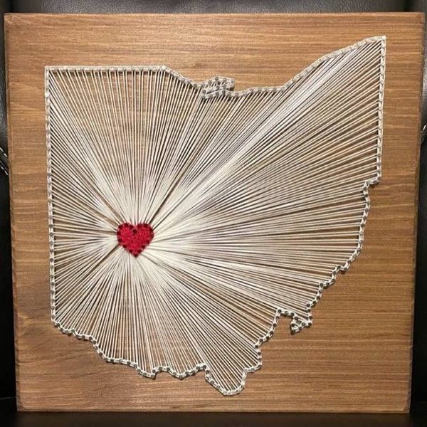 Made to Order Ohio String Art State Sign, Wood Sign, Wedding Gift, Home ...