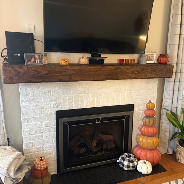 Fireplace Mantel Cover – Custom Wood Slipcover, Fits Over Existing ...