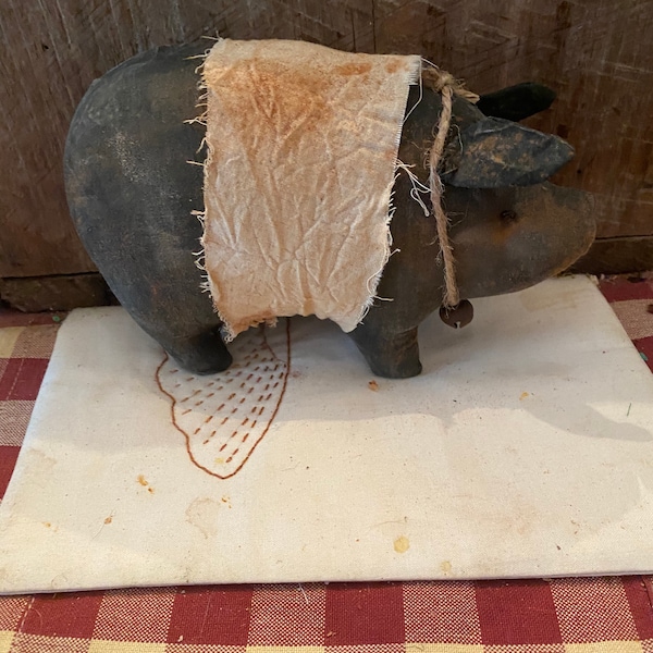 READ Item Description for Important Information: Primitive Pig Bowl ...