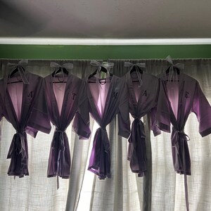 Rose Gold Bride Matching Satin Lace Robes, Personalized Satin Robes ...