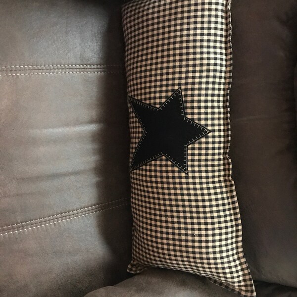 Primitive Star Throw Pillow, Lumbar Pillow, Choose Fabric - Etsy