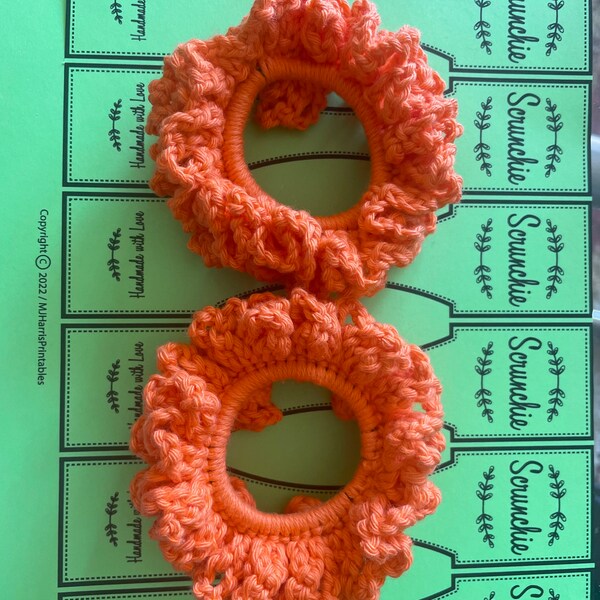 PRINTABLE Scrunchies TEMPLATE Display Card Scrunchie Label Tag ...