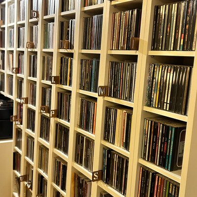 Cassette Tape Display Case Shelf, Wooden Cassette Organizer, Wooden ...