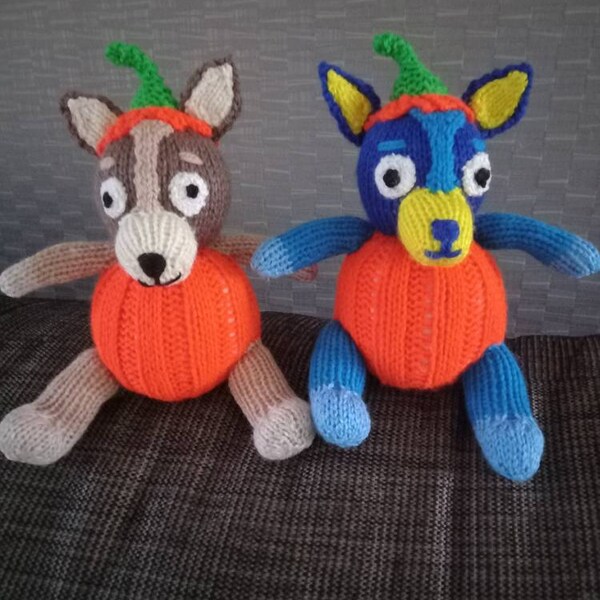 KNITTING PATTERN Blue Alien Inspired Choc Orange Cover / 15 Cms Toy - Etsy