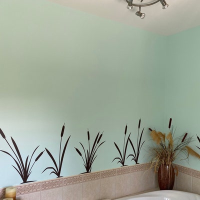 Marsh Grass & Cattails Decal Set Nature Wall Decal Cat Tails Wall Decor ...