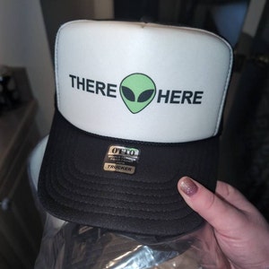 There Here Alien Trucker Hat - Etsy