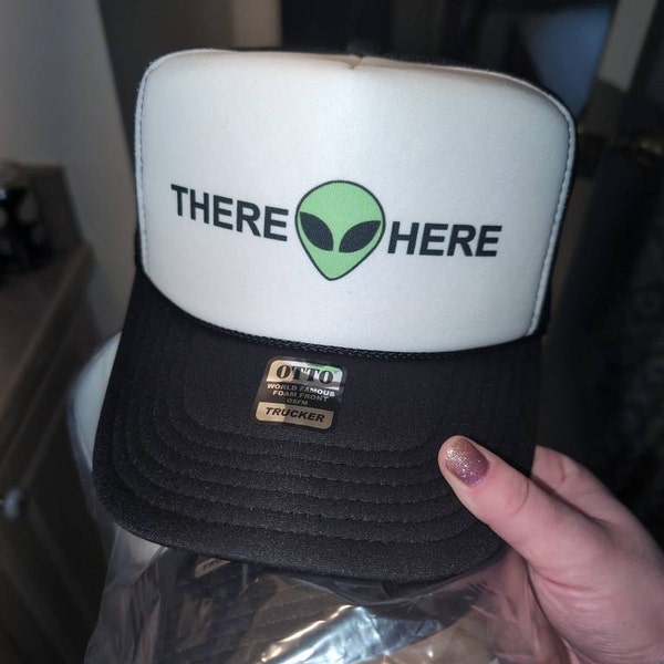 There Here Alien Trucker Hat - Etsy