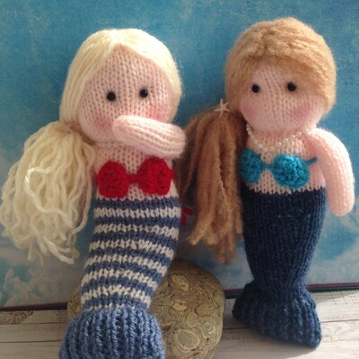 Marina the Mermaid Toy Knitting Patterns - Etsy